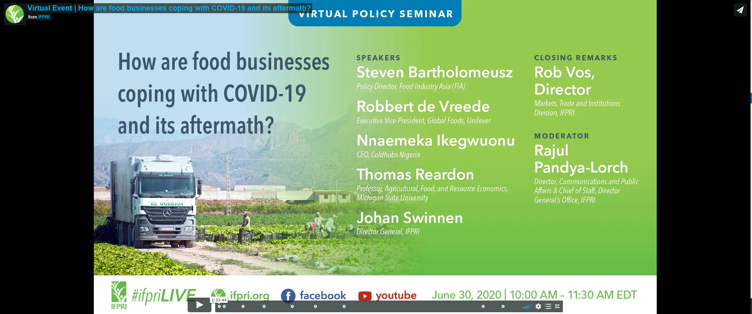 How food businesses are coping with COVID-19: Findings from recent IFPRI policy seminar | Food ...